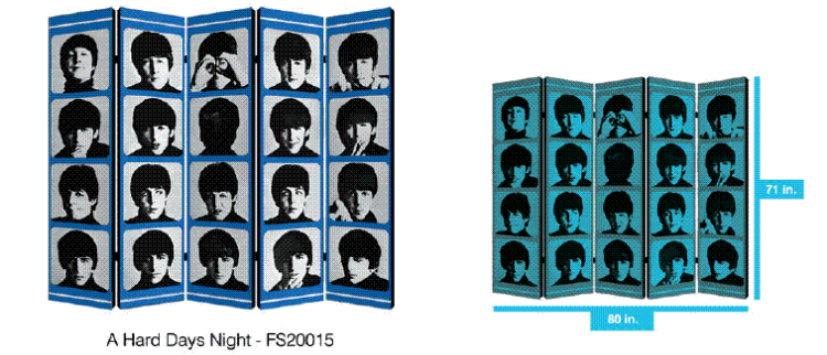 The Beatles Room Dividers -Beatles Fab Four Store Exclusively Beatles ...