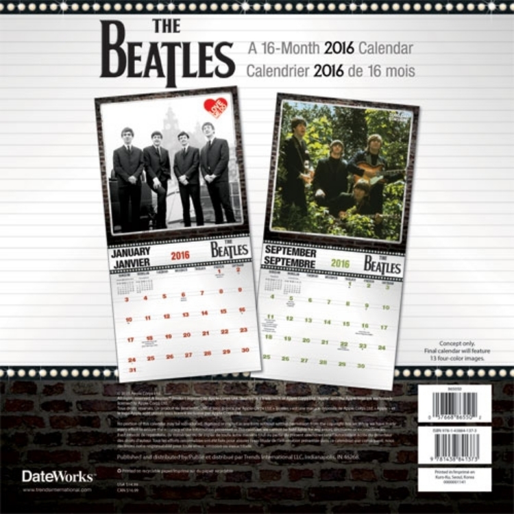 Beatles Calendars -Beatles Fab Four Store Exclusively Beatles Only ...