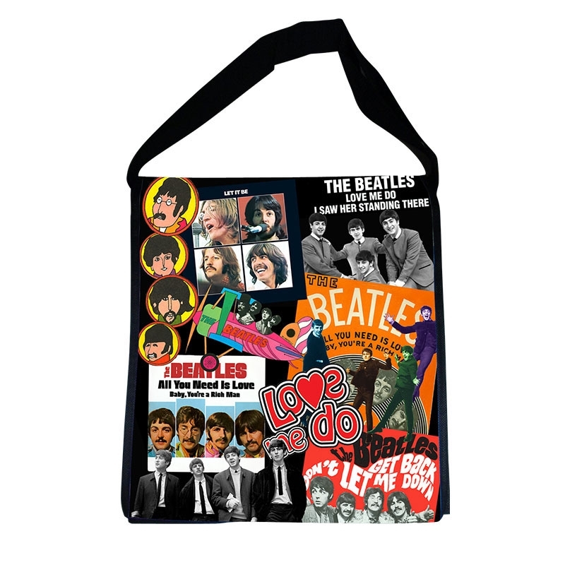 Beatles BAG: Beatles Recycled Messenger Tote -Beatles Fab Four Store ...