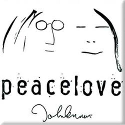 Beatles Magnet: John Lennon "Peace Love" -Beatles Fab Four Store ...