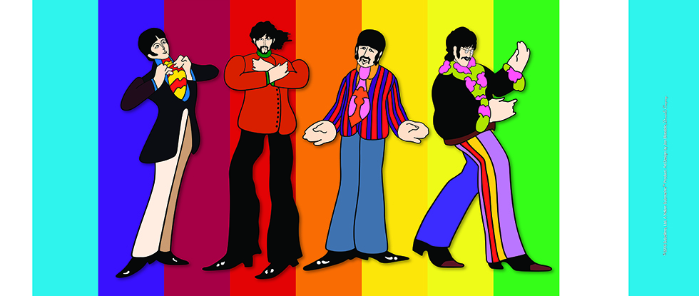 Beatles Lamp Shades: Beatles Yellow Submarine Color Stripes -Beatles ...