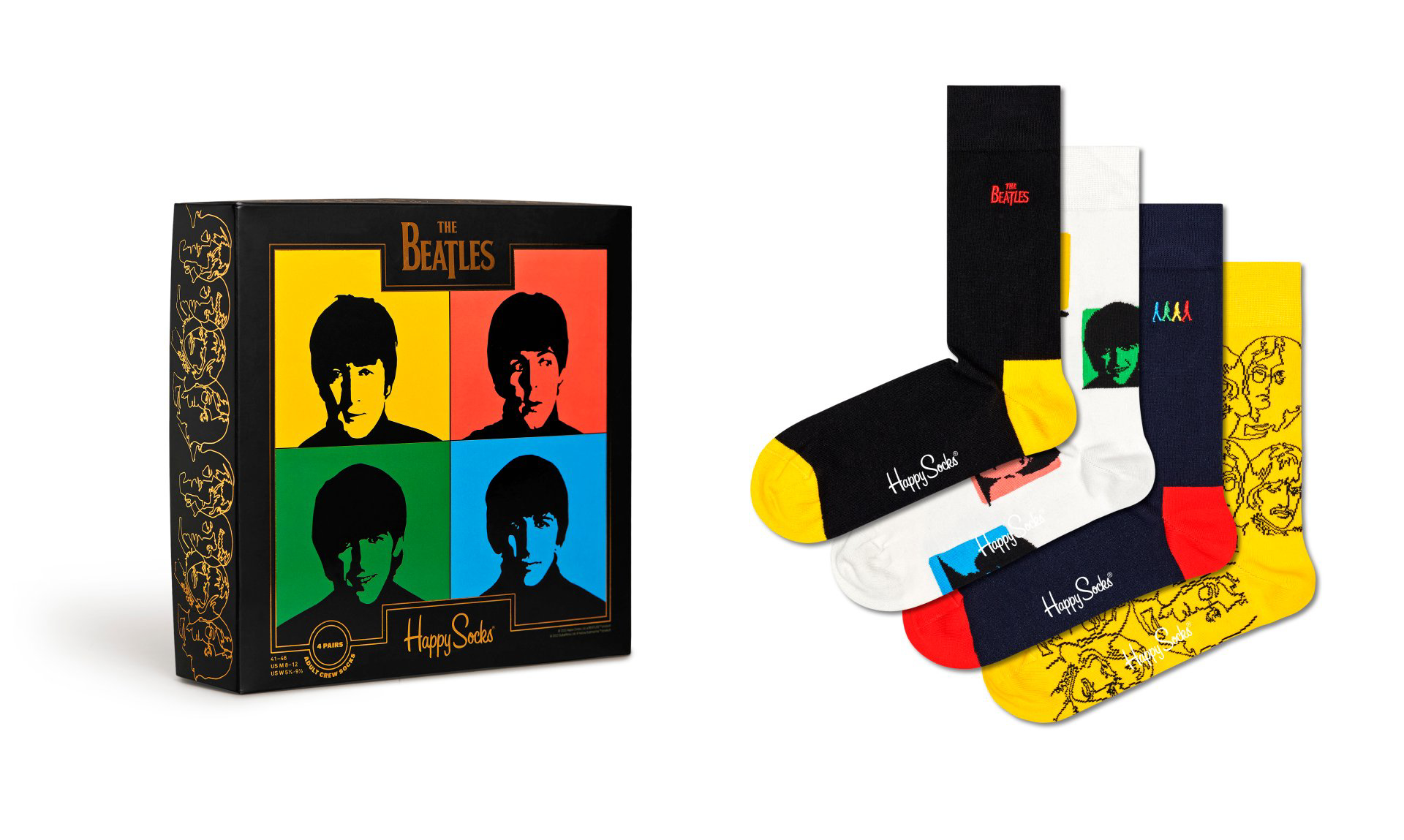 The Beatles Socks -Beatles Fab Four Store Exclusively Beatles Only ...