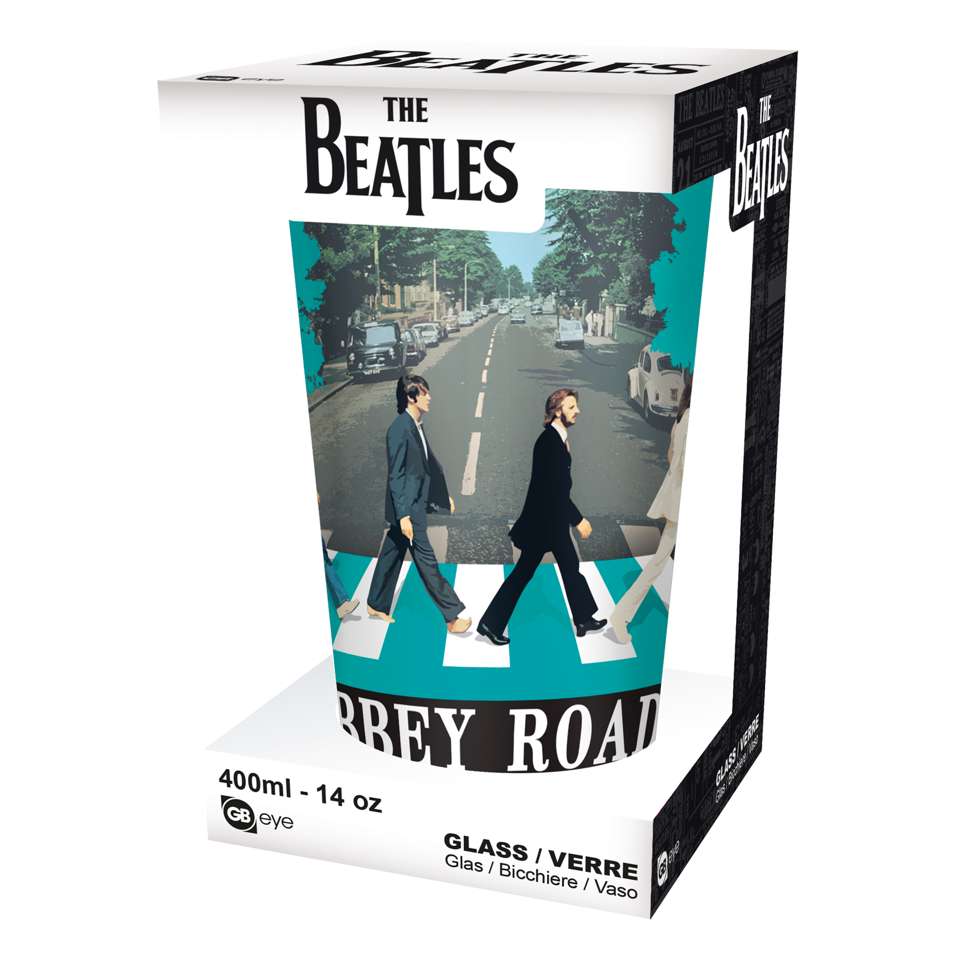 Beatles Drinkware: "Abbey Road" Single Glass 14oz -Beatles Fab Four ...